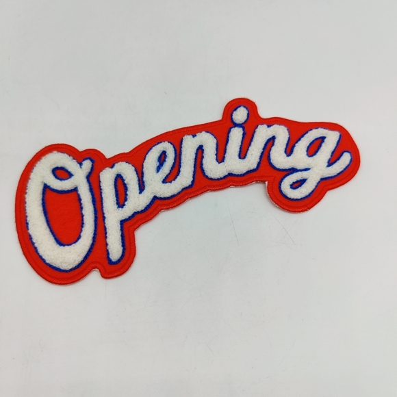 Other | Opening Fuzzy Orange White Blue Patch 75 | Poshmark